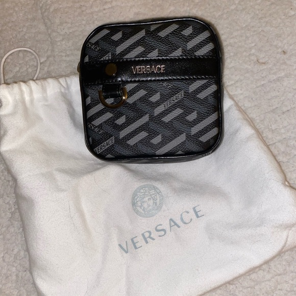 Versace | Bags | Versace Black And Gray Mini Bag | Poshmark